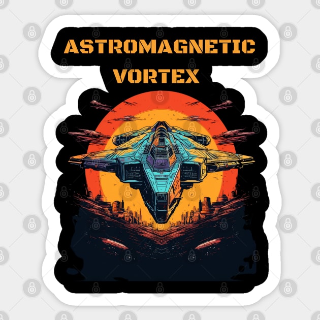 Futuristic Spaceship Astro Magnetic Vortex - Futuristic Spaceship - Sticker | TeePublic